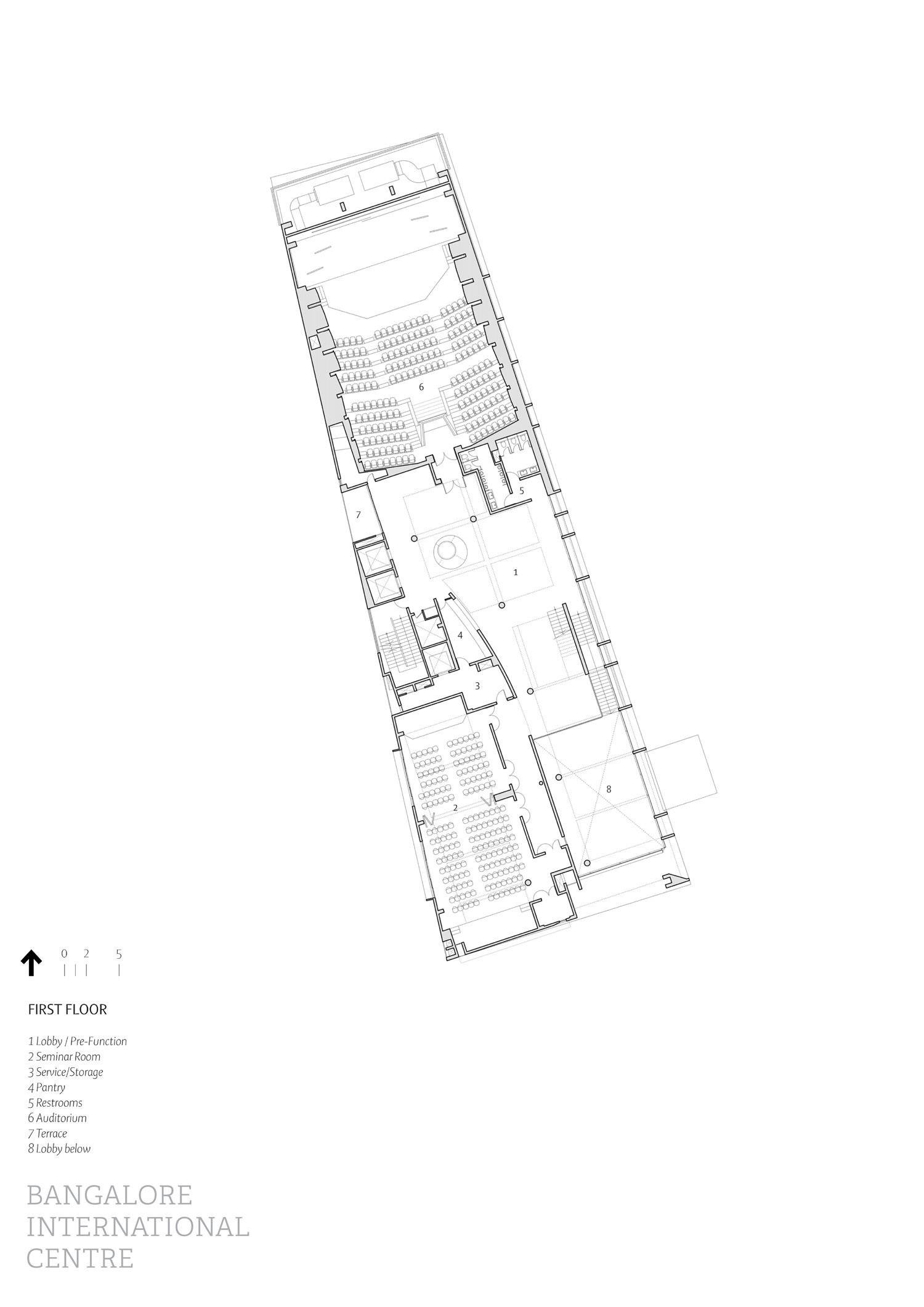 Bangalore International Centre, First Floor Plan – THE MERIT LIST